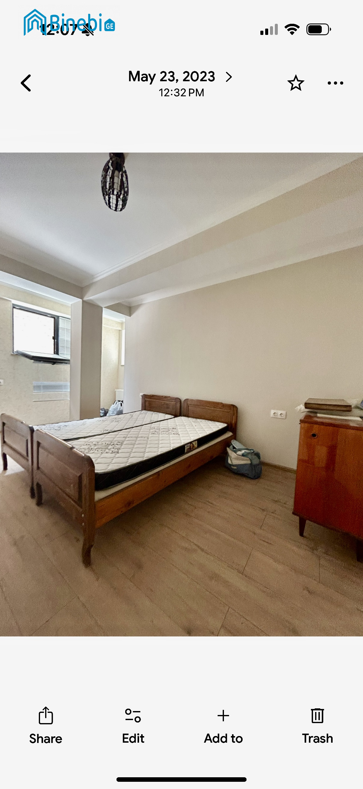 ქირავდება 2 ოთახიანი ბინა, თბილისი, ძველი ვეძისი, ჩერქეზიშვილის ქუჩა 20